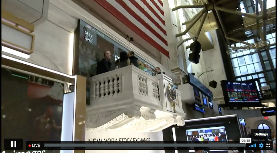 Photos: Getty Images ring in the NYSE bell - Photoarchivenews